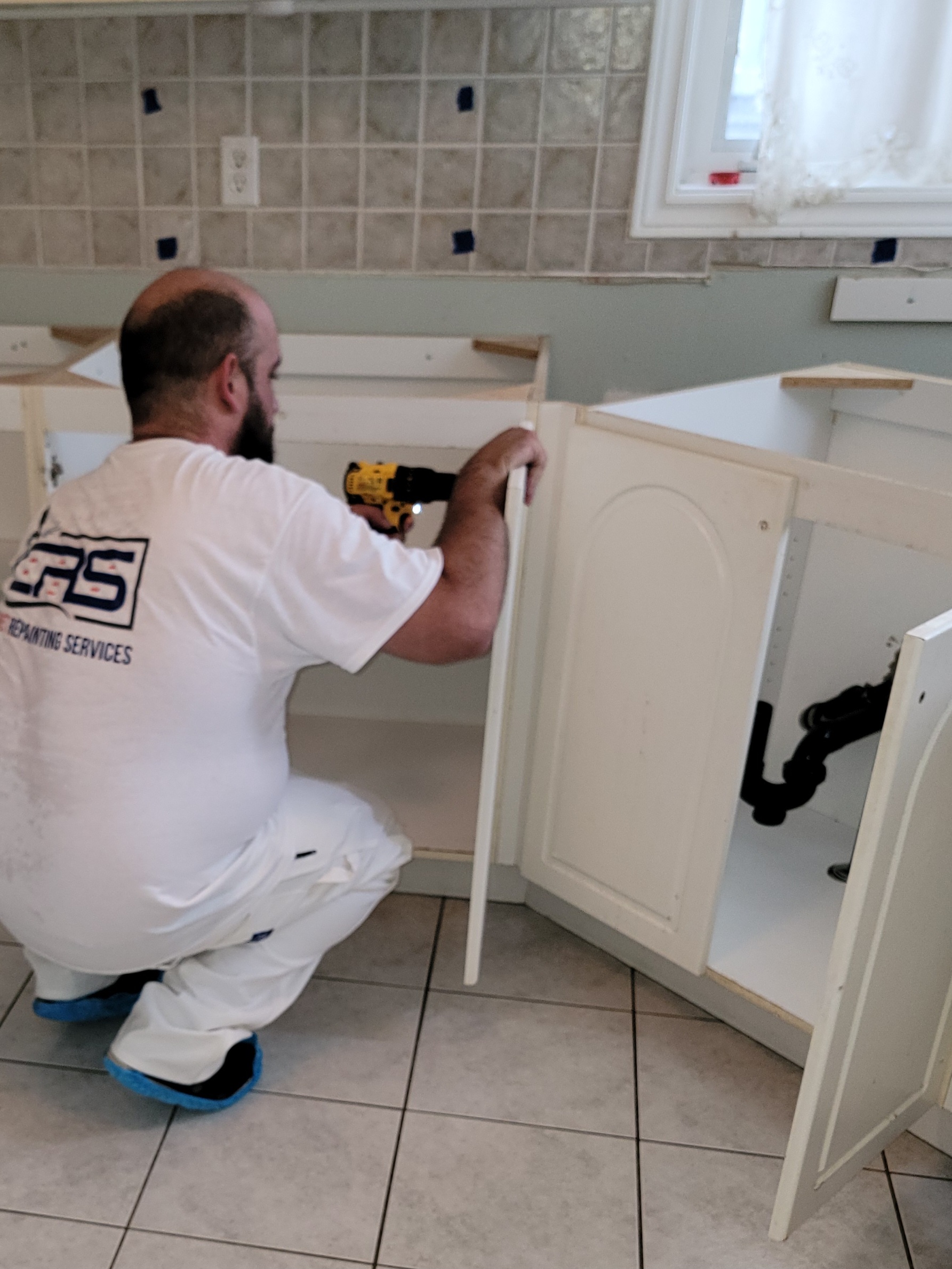 Cabinet painting process - CRS Cabinet Repainting Services